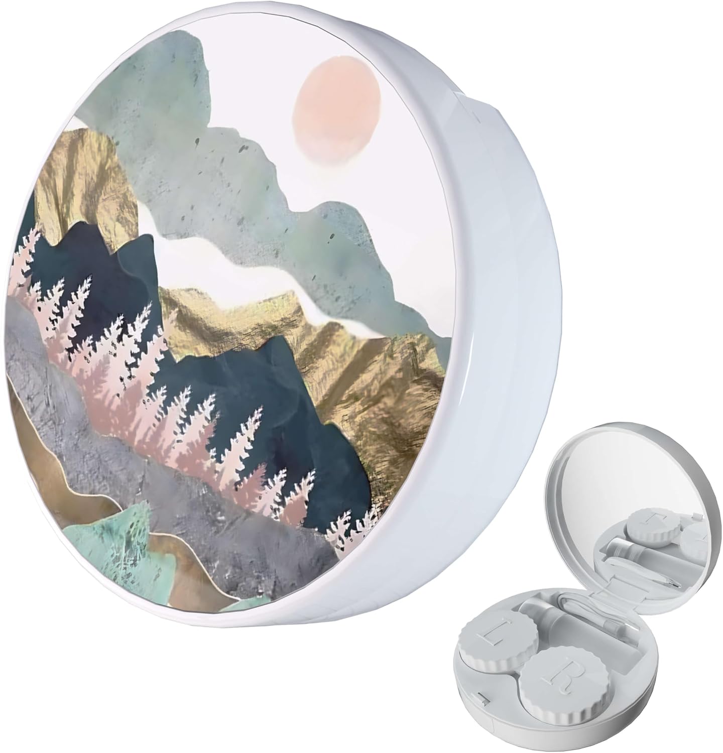 Amazon.com: LRITER Contact Lens Case, Portable with Mirror, a Variety ...