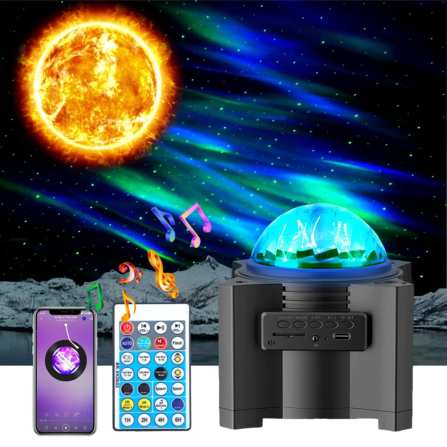 Galaxy Projector ,Northern Light Aurora Projector for Bedroom with ...