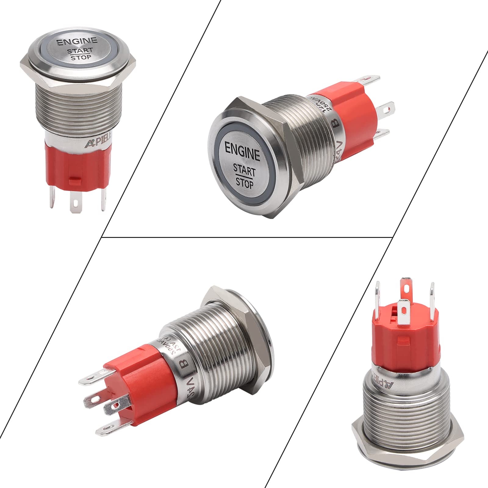 Snapklik.com : APIELE Push Start Ignition Switch, Off-(ON) Instant ...