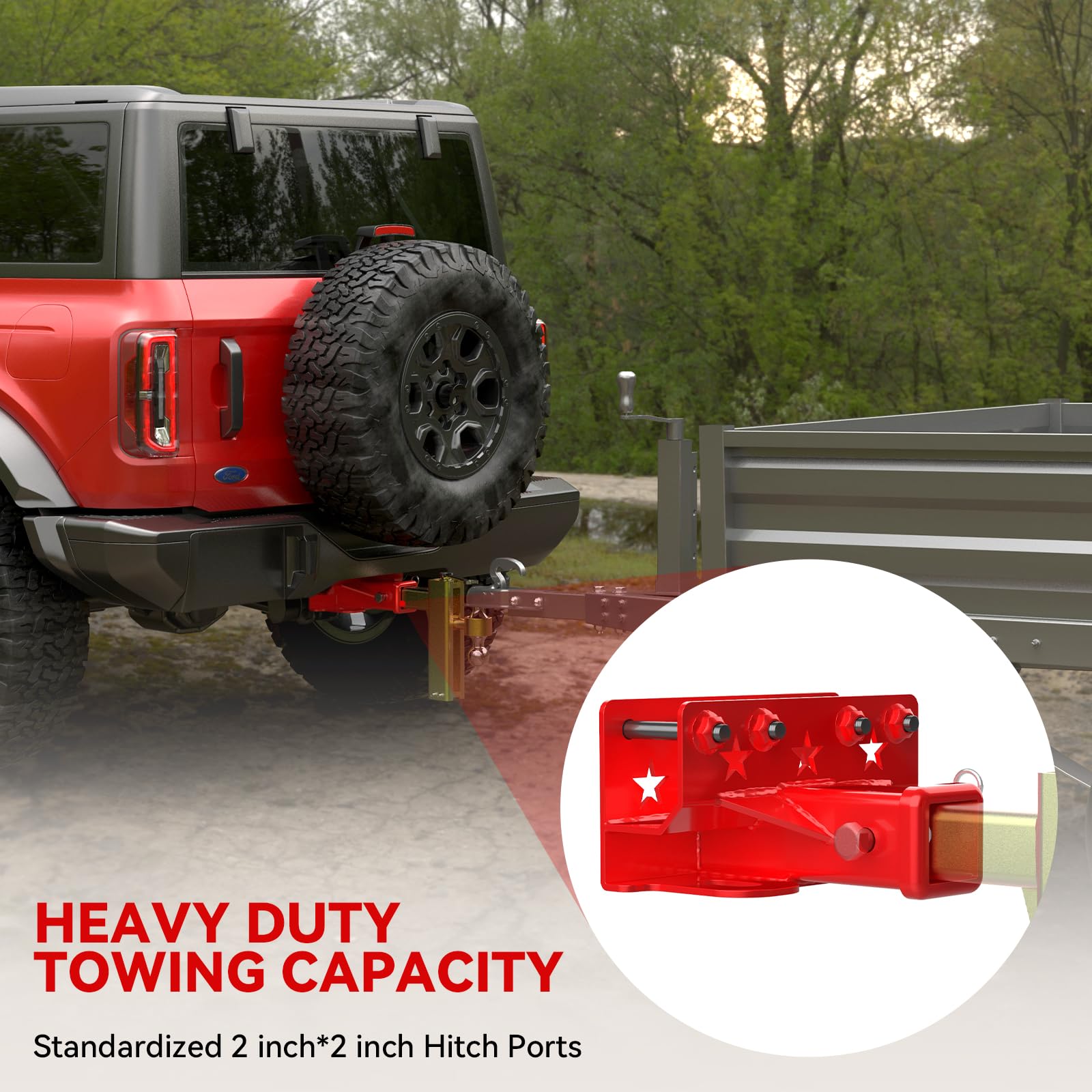 Snapklik.com : RbhAuto 2" Trailer Tow Hitch Assembly For Bronco 2021 ...