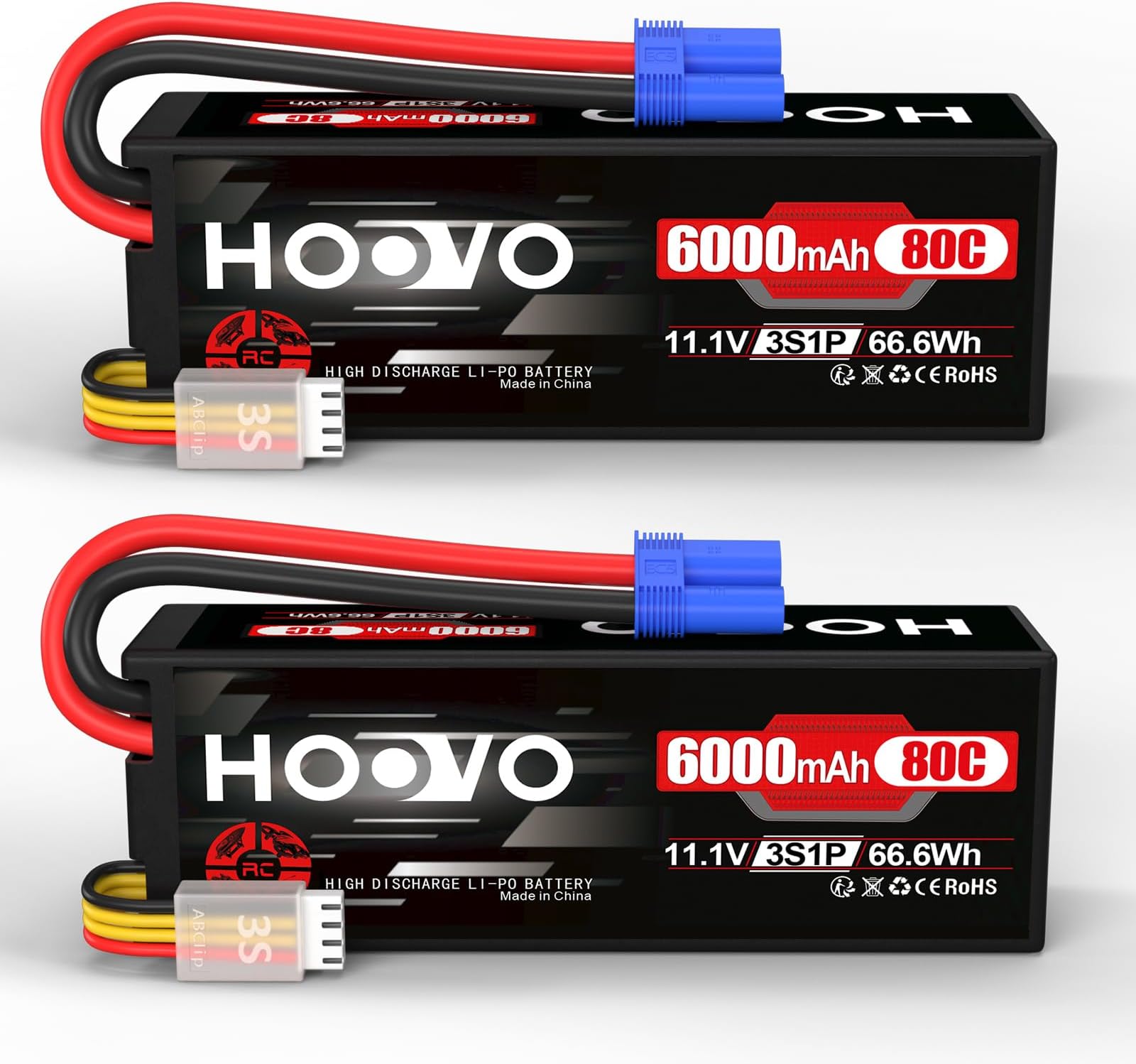 Yowoo 2 Pairs EC5 to T-Plug Deans Style Male Female RC Connector ...