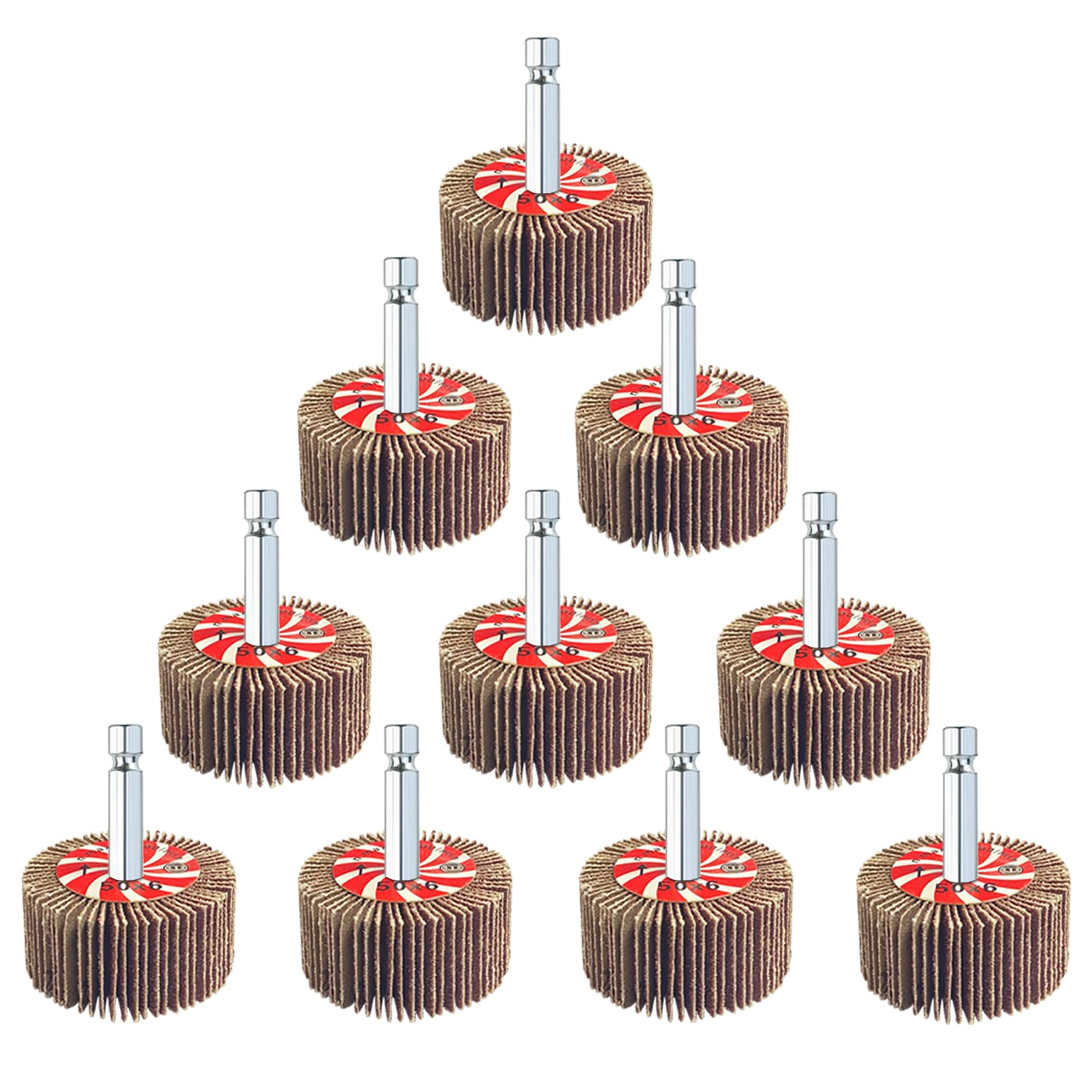 Snapklik.com : AUPREX 10 Pcs Flap Wheel Sander Set