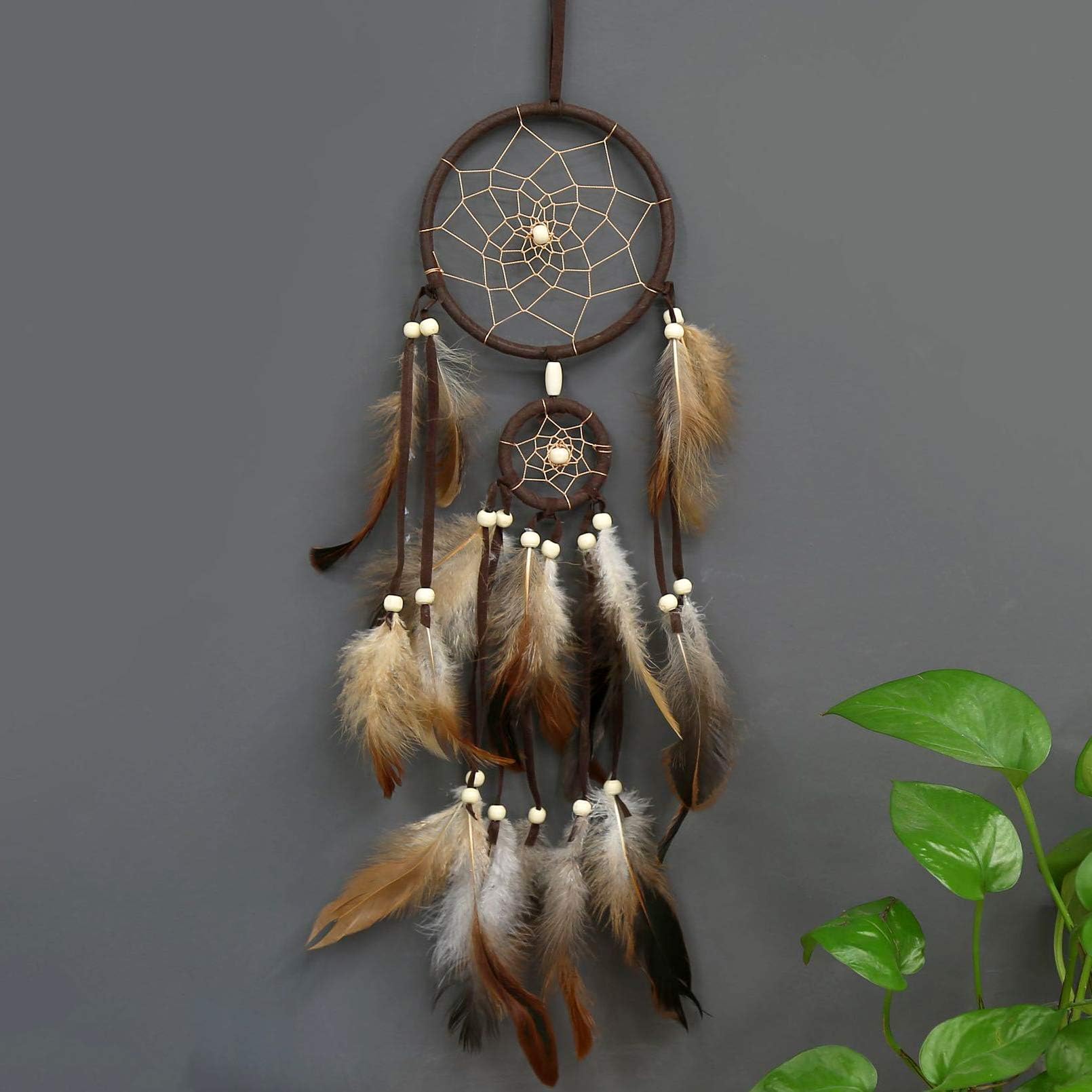 Amazon.com: PWYXSA Feather Dream Catcher Handmade Native American Dream ...