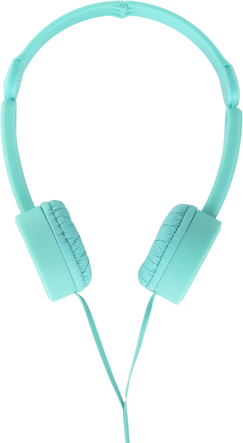 Amazon.com: Pop Tone Comfort Headphones with Folding Arms, Turquoise ...