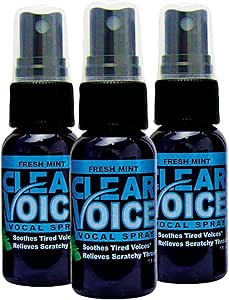 Amazon.com: Clear Voice Vocal Throat Spray - Singing Ease & Voice ...