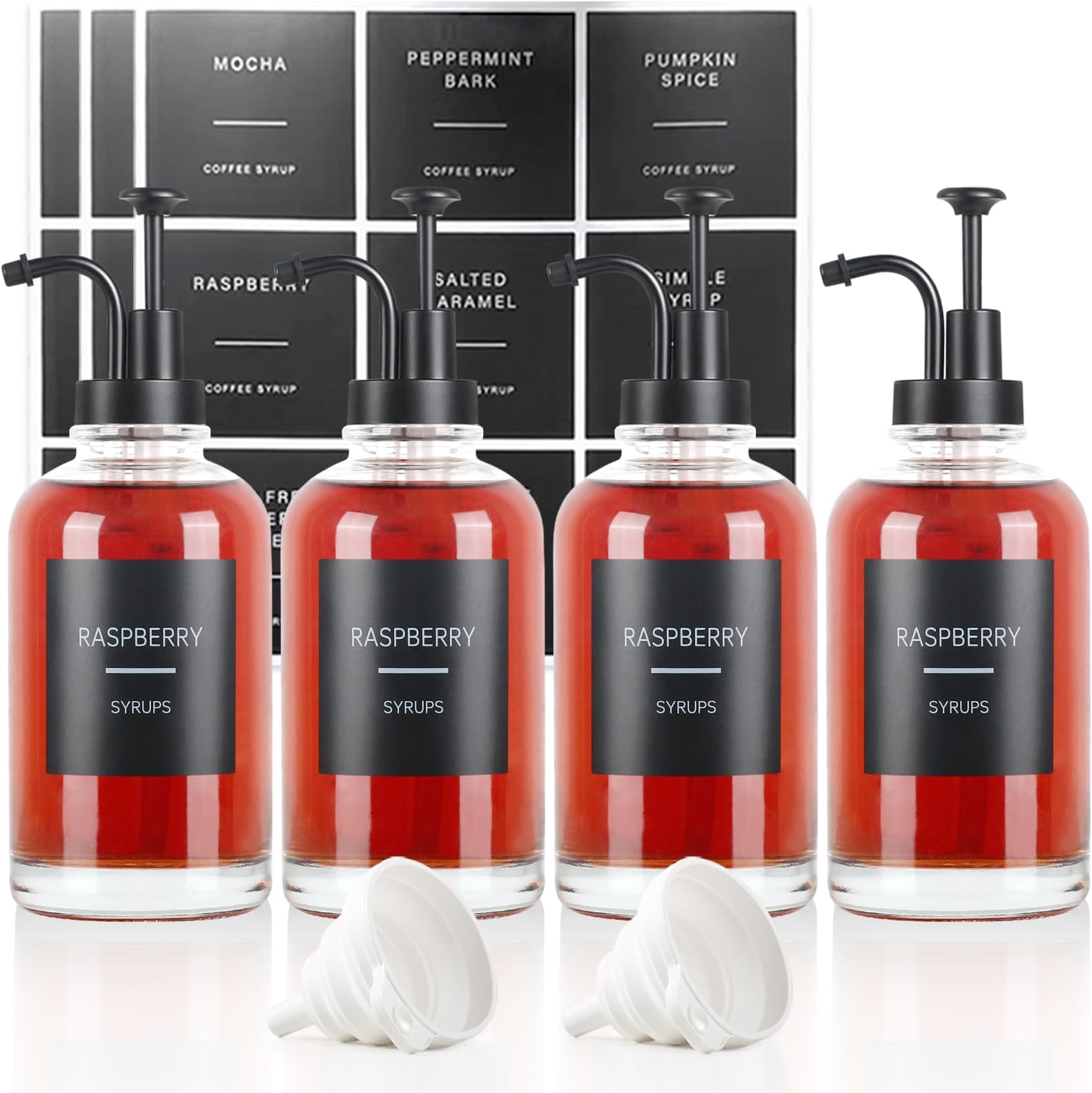 Amazon.com - Qahwah Coffee Syrup Dispenser for Coffee Bar, Coffee Pump ...