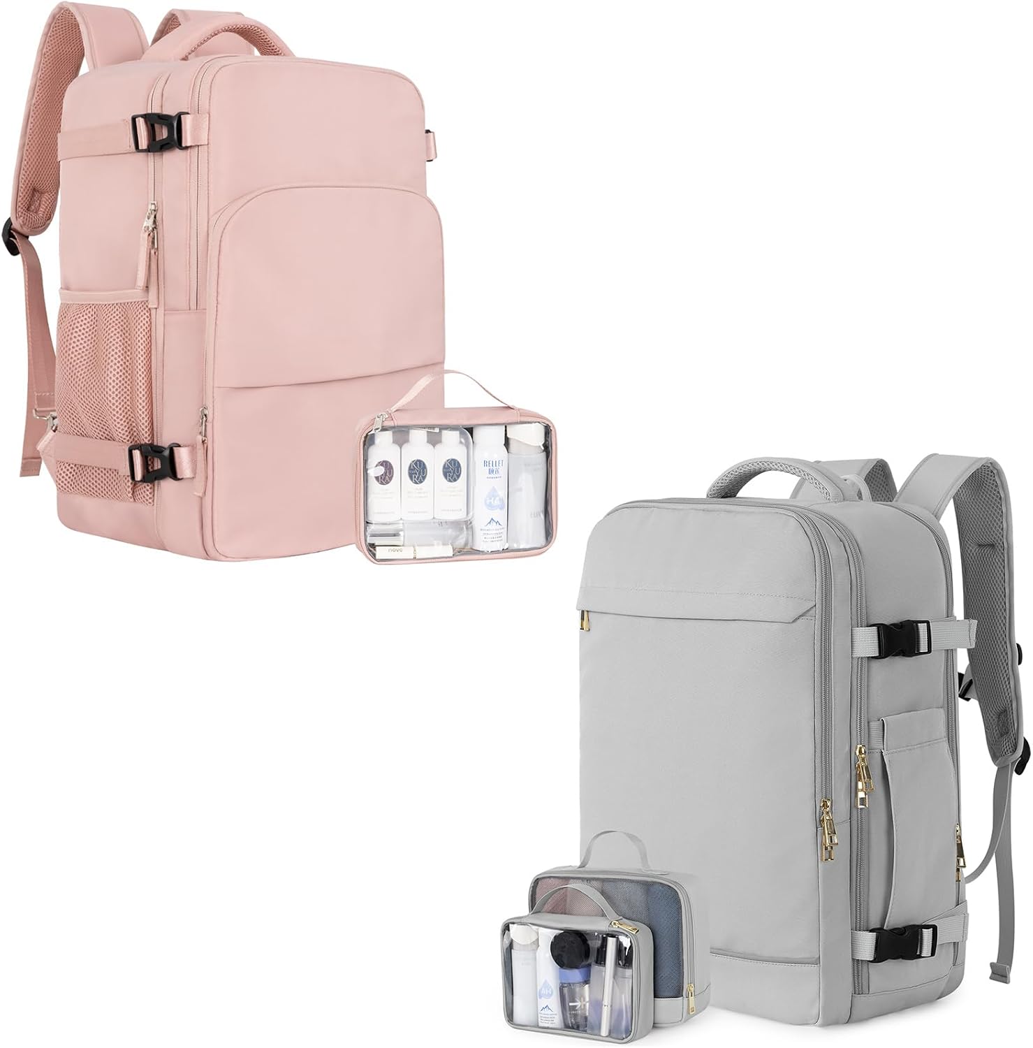 Amazon.com: Sinaliy Backpack (Pink & Gray), Flight Approved Personal ...
