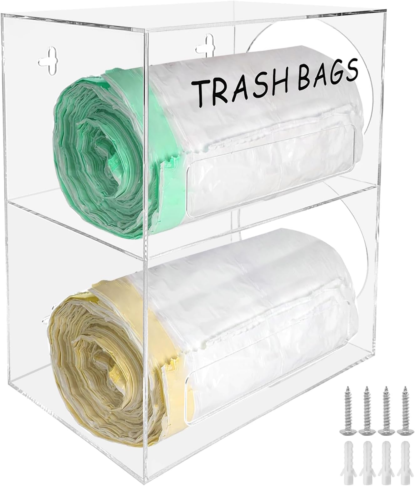Amazon.com: 2 in 1 Large Trash Bag Dispenser Roll Holder, Durable ...