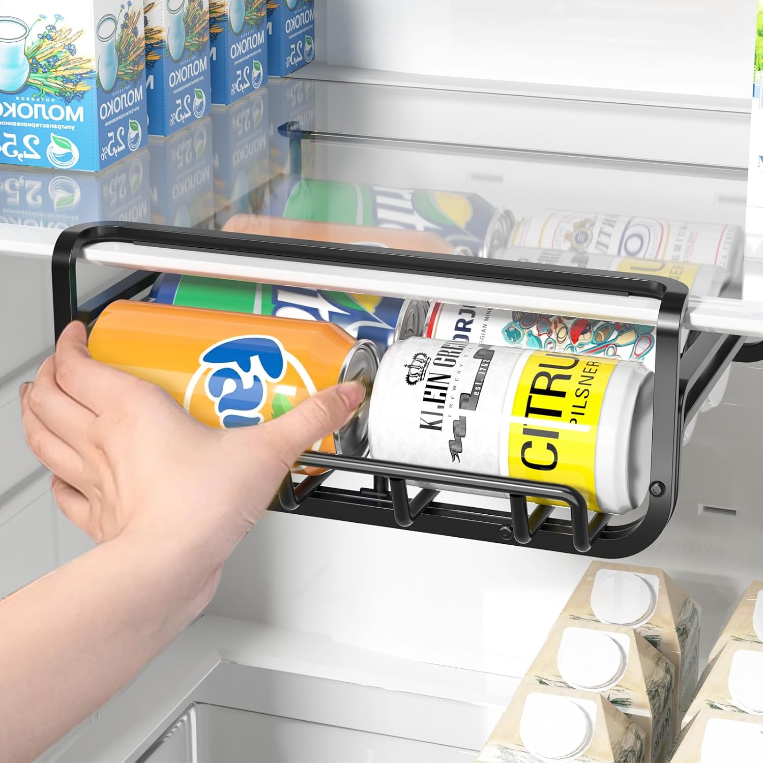 Amazon.com: YFXCVSL Soda Can Organizer Holder for Refrigerator ...