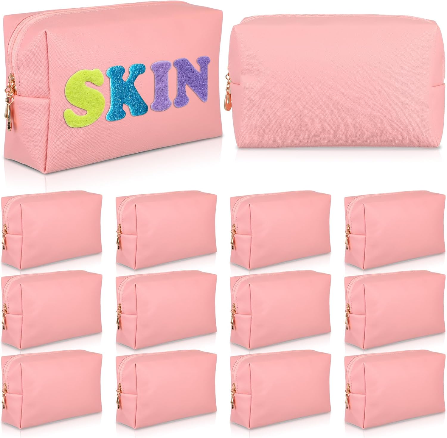 Amazon.com: Silkfly 12 Pcs Large Makeup Bag in Bulk 8.1 x 2.7 Inch ...