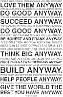 Paradoxical Commandments Poster