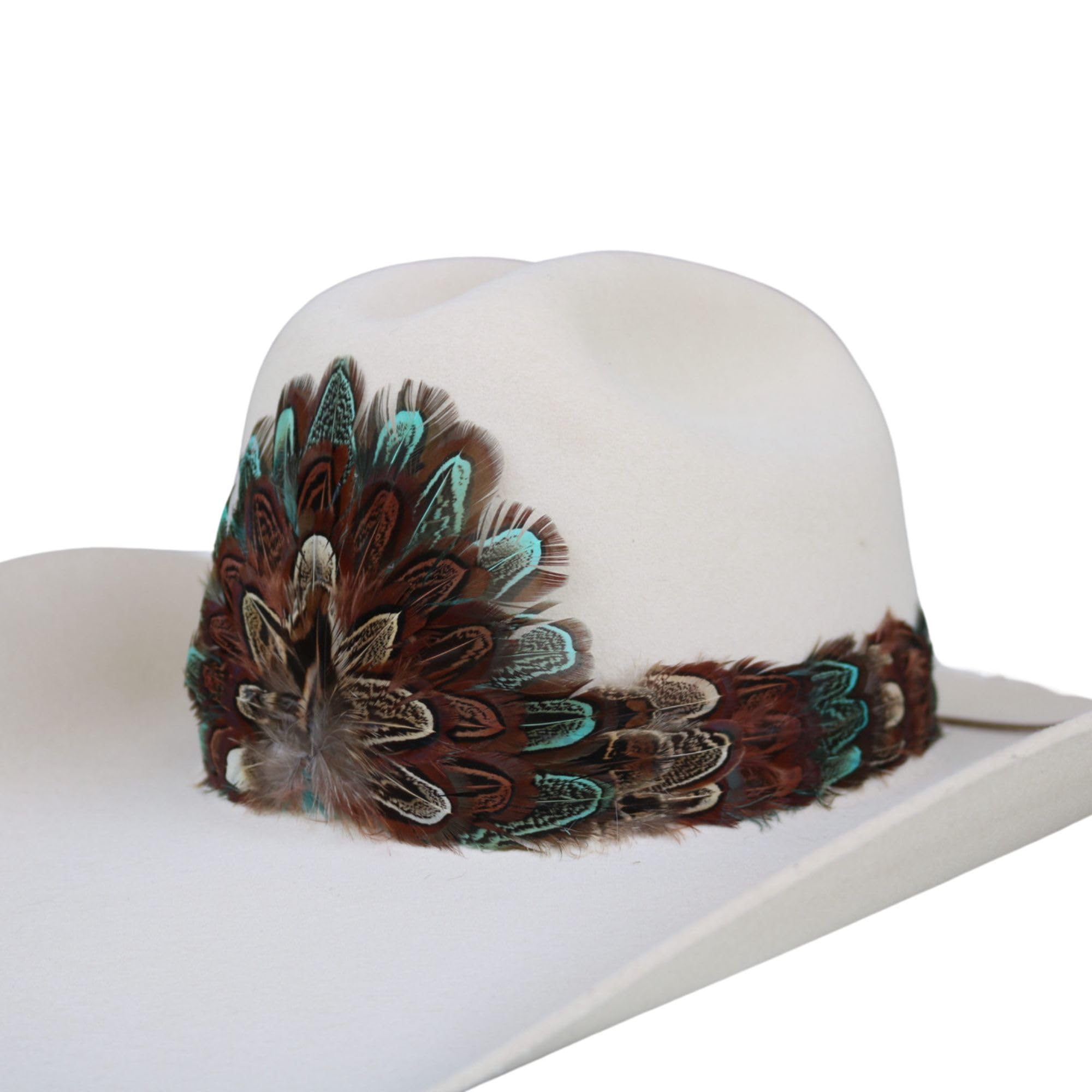 Western Feather Cowboy Hat Band for Men Women Natural Feather Canyon ...