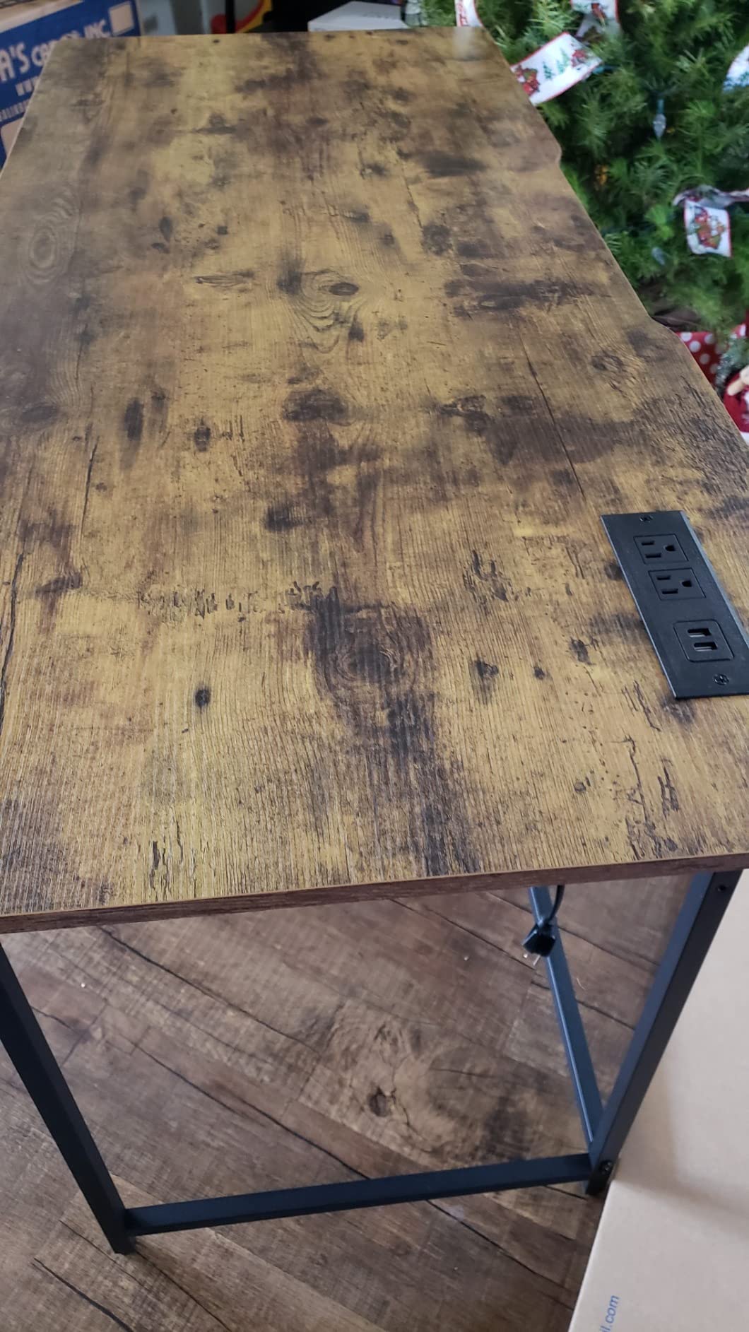 $17/mo - Finance PAMRAY 40 inch Computer Desk with Built-in Outlet ...