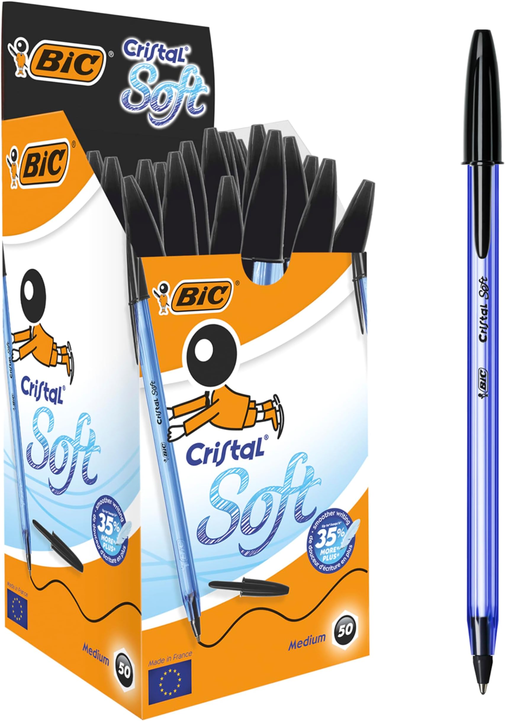 Bic Cristal Original Ballpoint Pens, Every-Day Biro Pens with Fine ...