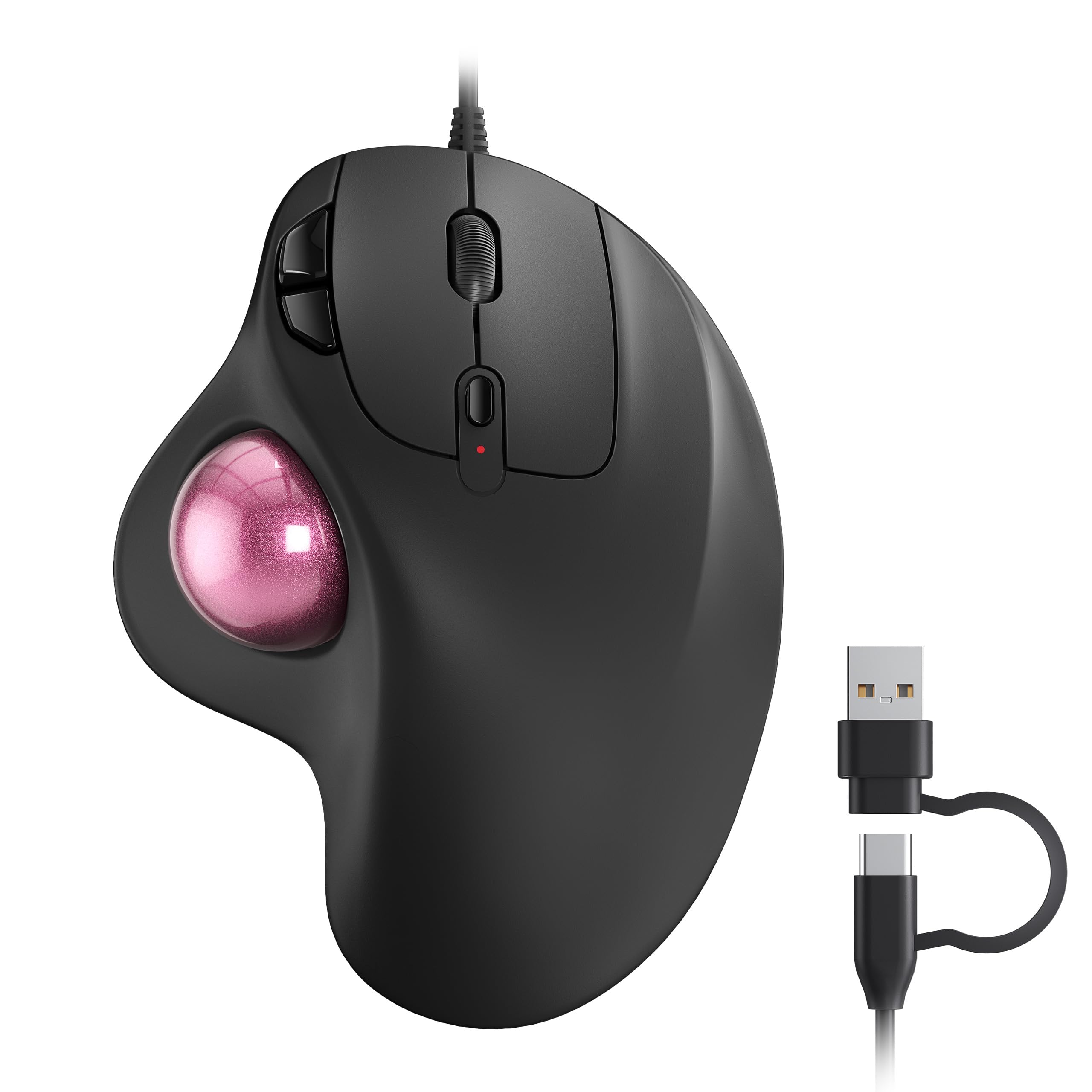Amazon.com: Nulea M509 Trackball Mouse Wired, Ergonomic Design, Easy ...