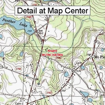 Amazon.com : USGS Topographic Quadrangle Map - Angier, North Carolina ...