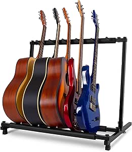 Amazon.com: AODSK 5 Multi Guitar Stand Rack with Folding Design ...