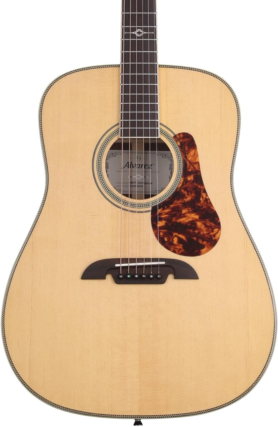 Amazon.com: Alvarez MD70 Herringbone Acoustic Guitar - Natural ...