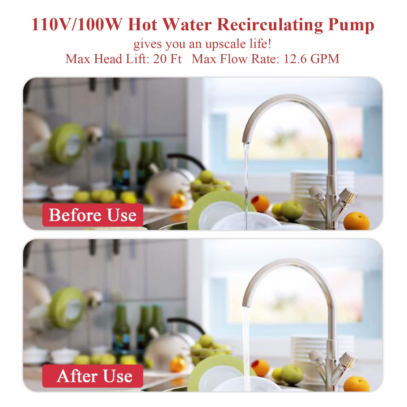 Wisewater 304 Stainless Steel Hot Water Recirculating 9584