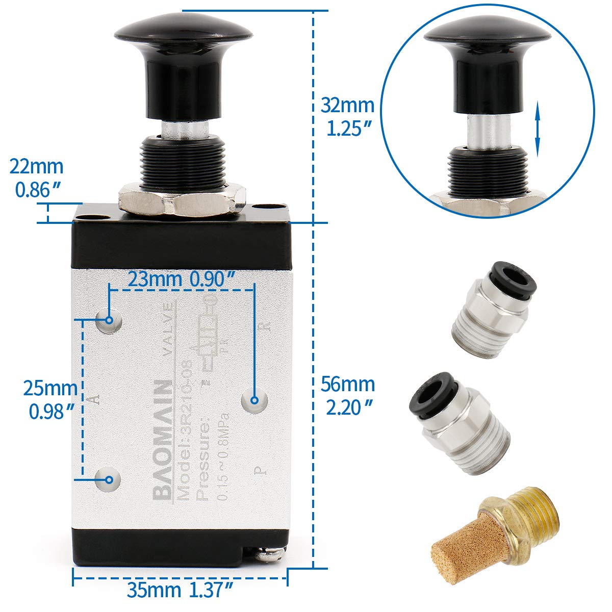 Snapklik.com : Pneumatic Air Hand Solenoid Valve 3 Way 2 Position ...