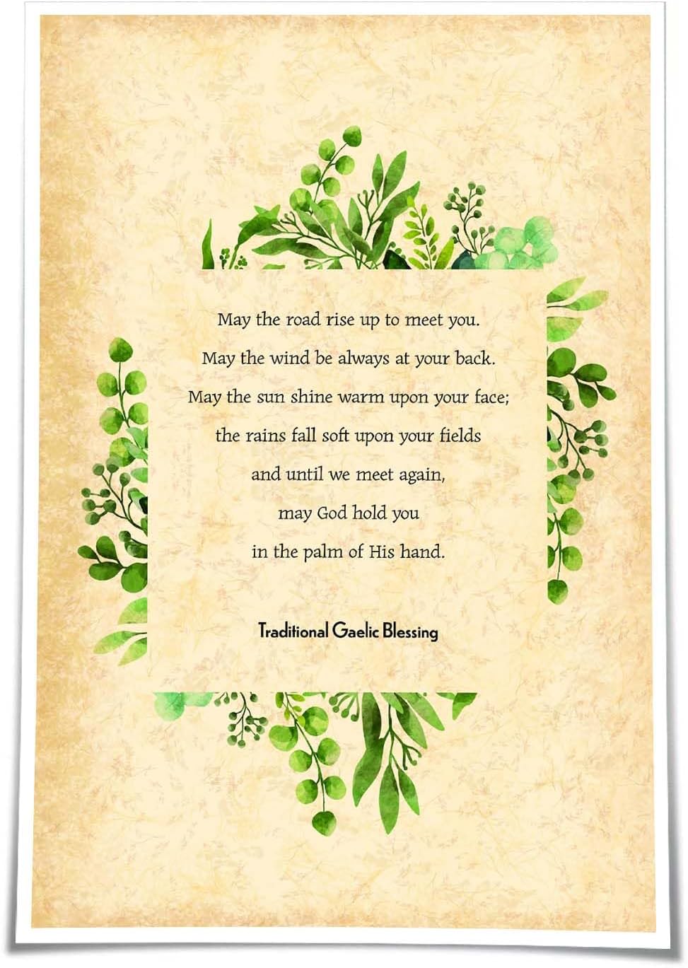 Amazon.com: Peastrog Celtic Irish Blessing Poem Wall Art Traditional ...