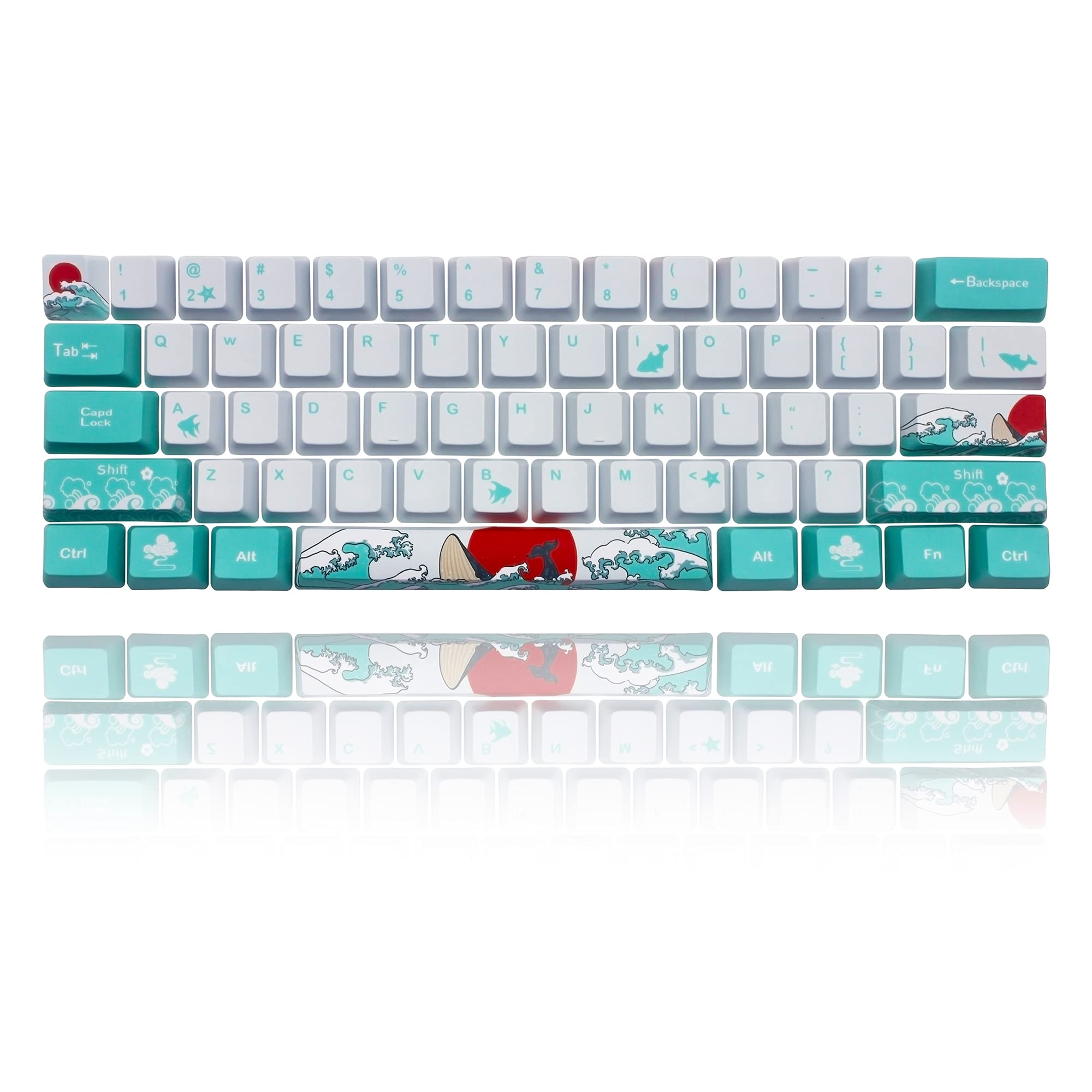 Buy GTSP 104 Japanese Keycaps 60 Percent for RK61 Anne Pro 87/61 Custom ...