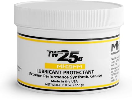 Amazon.com : MIL-COMM TW25B Gun Grease 8-Ounce Tub, Synthetic Lubricant ...