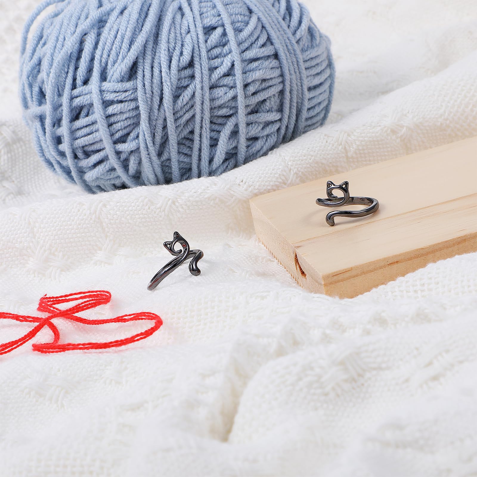 Snapklik.com : YUXIANLB Adjustable Metal Crochet Rings