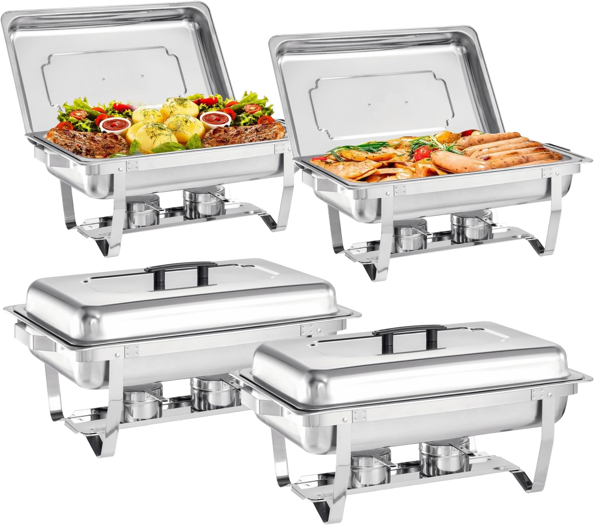 Amazon.com: Nova Microdermabrasion 4 Pack Chafing Dish Buffet Set 8 Qt ...