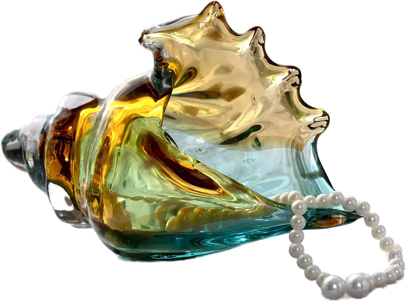 Amazon.com: YACSNBF Hand Blown Glass Conch Statue,Glass Art Figurine ...