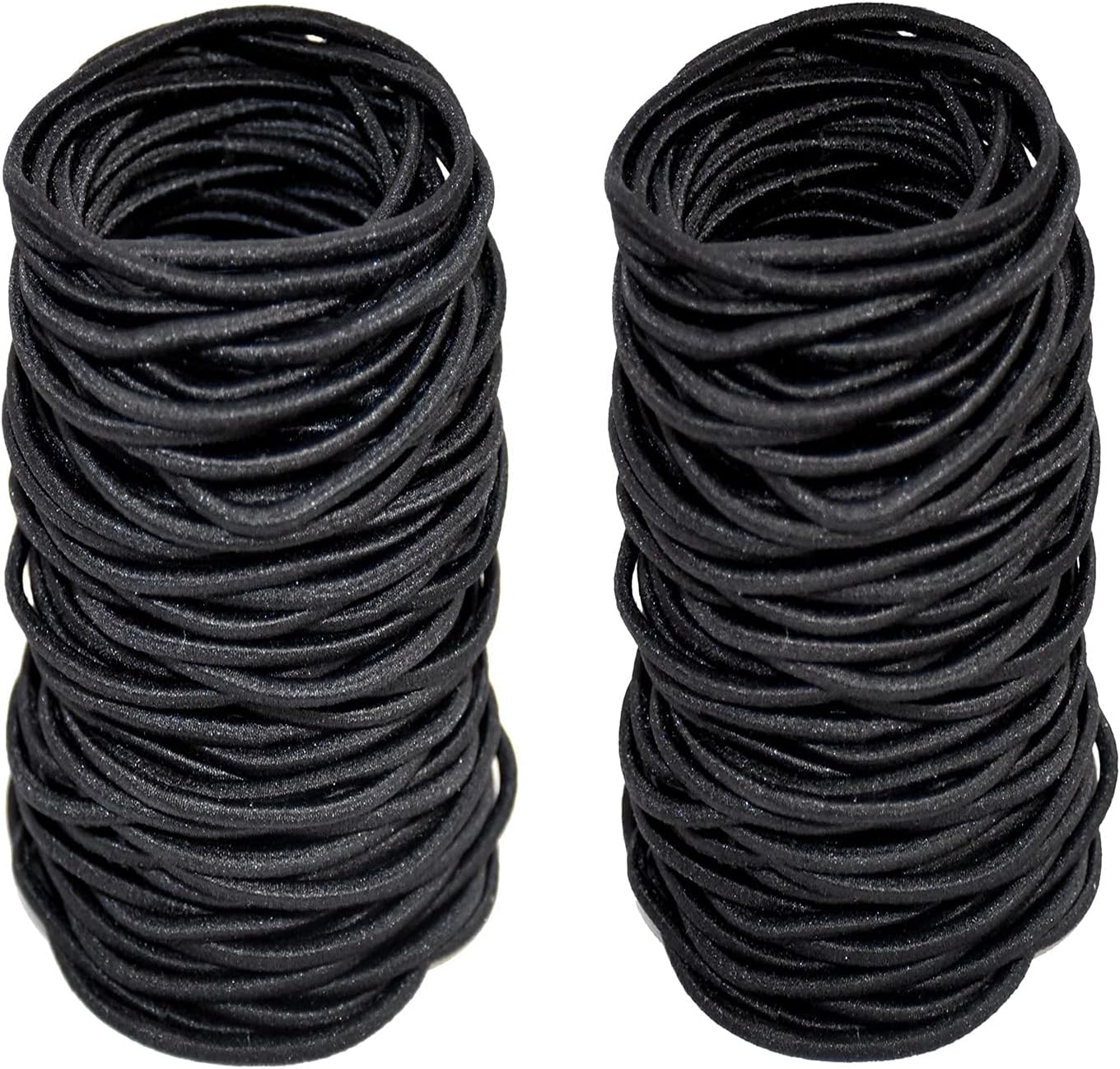 Amazon.com : Elastic Hair Bands, 100pcs Black 2mm Elastic Hair Ties ...