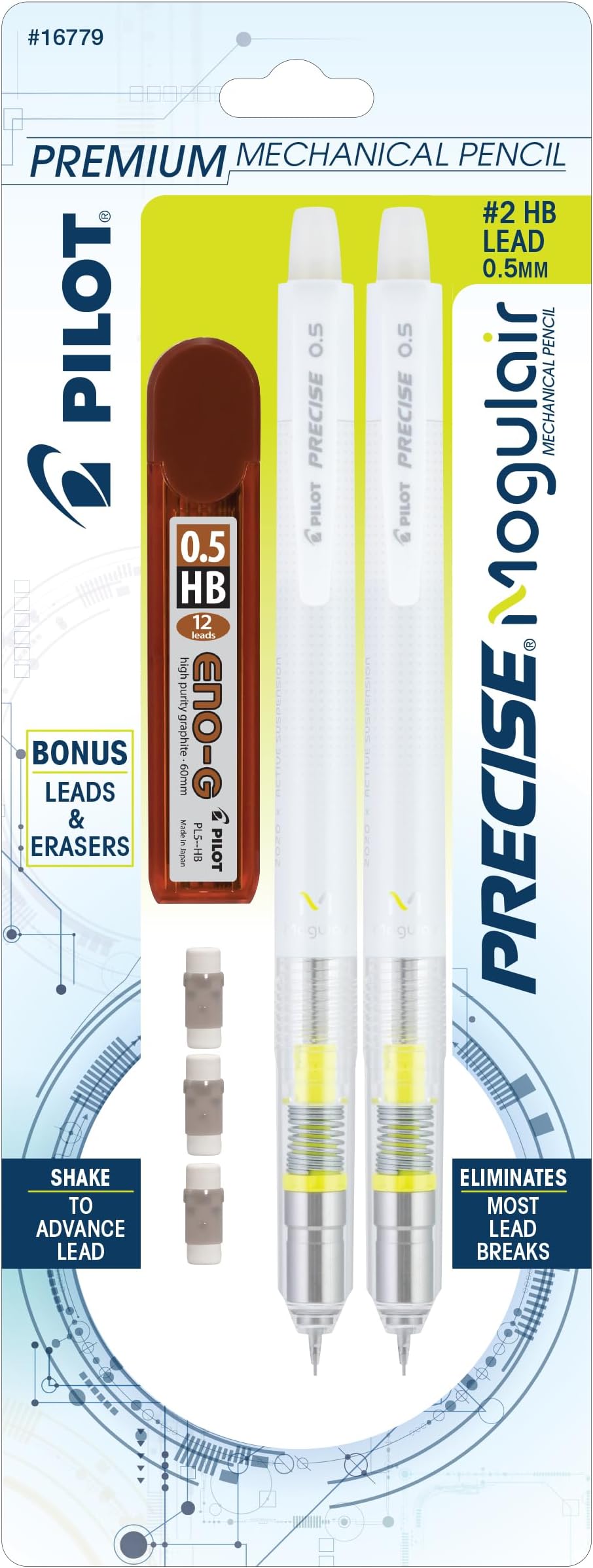 Amazon.com : Pilot Mechanical Pencil Mogulair 0.5mm (Ice Blue), HFMA ...