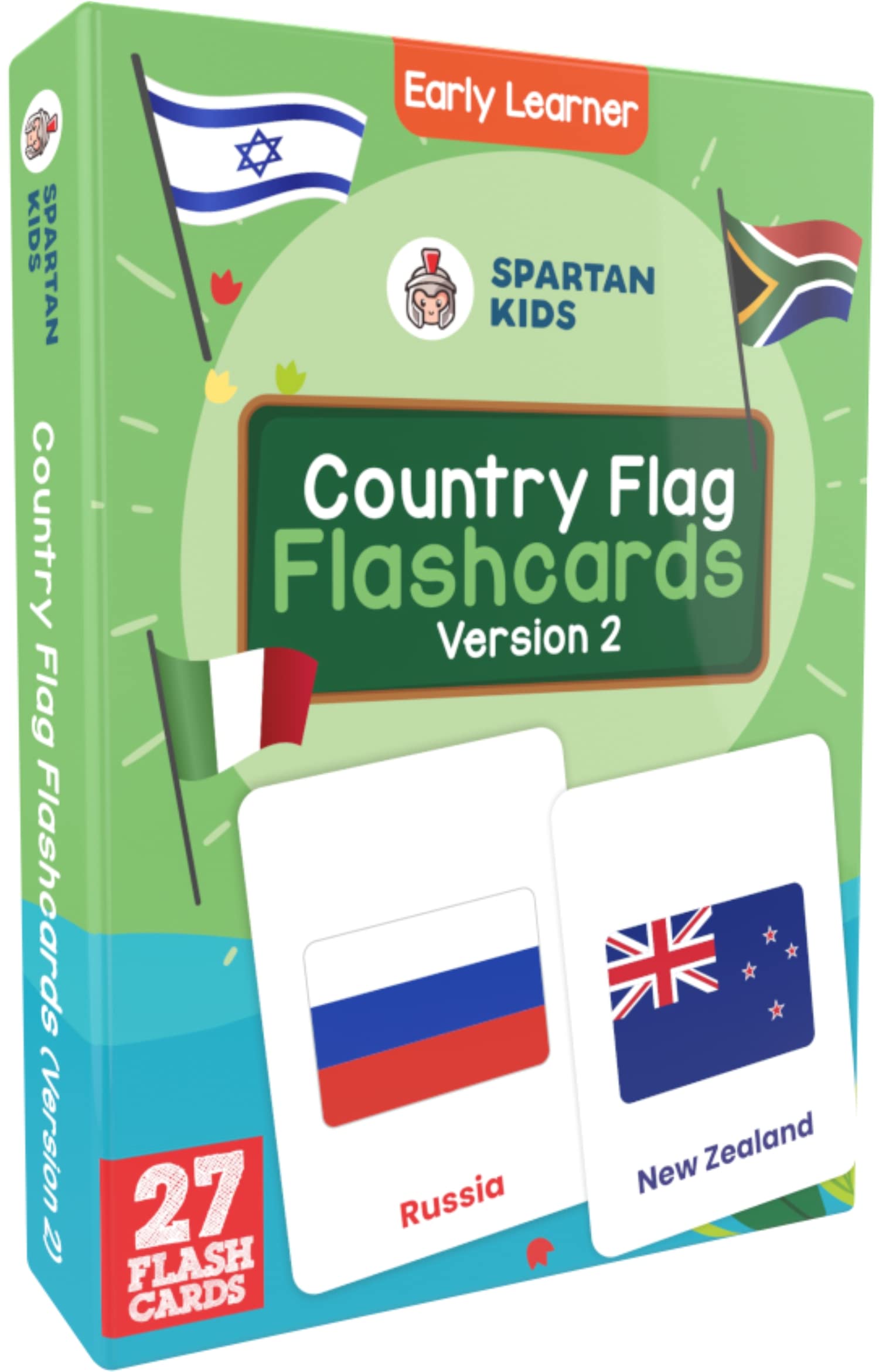 Buy SPARTAN KIDS® World Country s (Version 2) Flash Cards for Kids | 27 ...