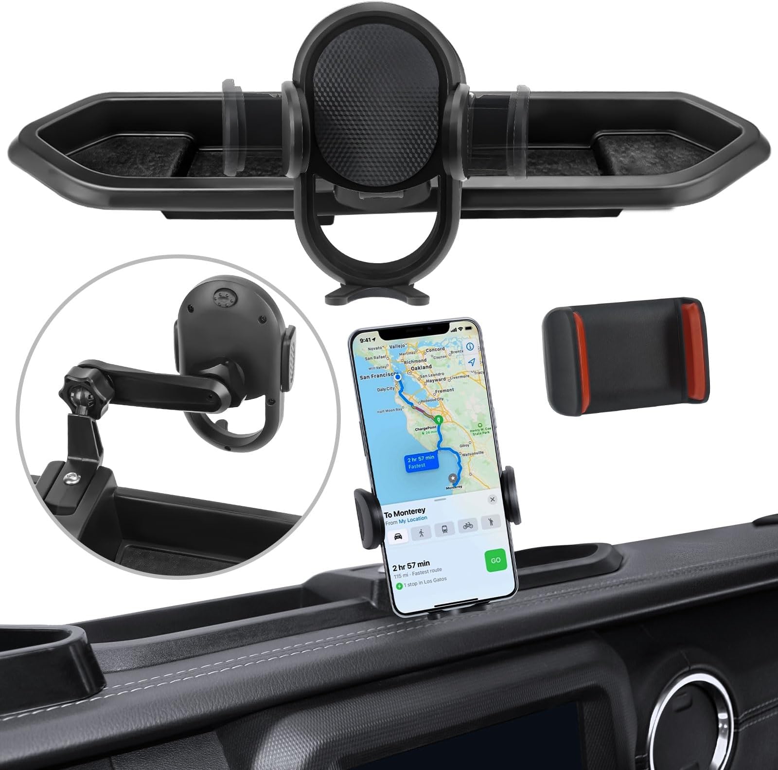 Amazon.com: Octomo Phone Mount Compatible with Jeep Wrangler 2018-2023 ...