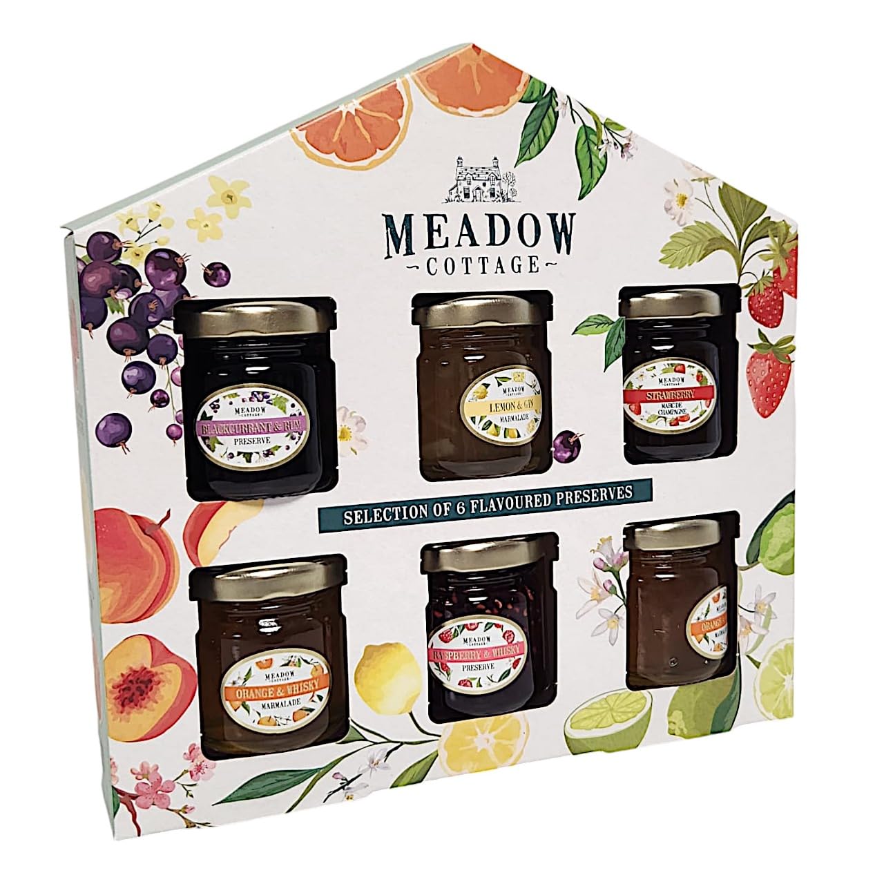 Selection of 6 Flavoured Preserves Luxury Fruit Mix Gift Set with ...