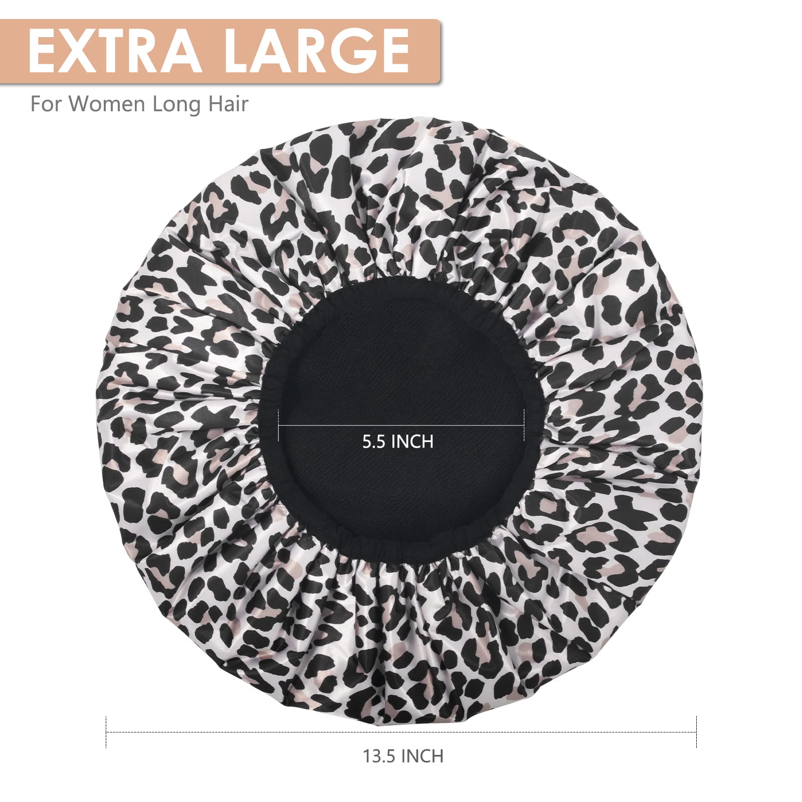 Aquior Shower Cap,Extra Large Triple Layer Bathing Cap with Dry Hair ...