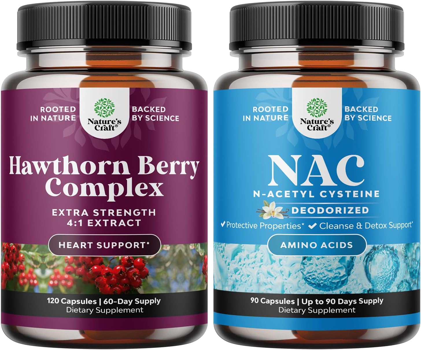 Amazon.com: Bundle of Extra Strength Hawthorn Berry Capsules - Heart ...