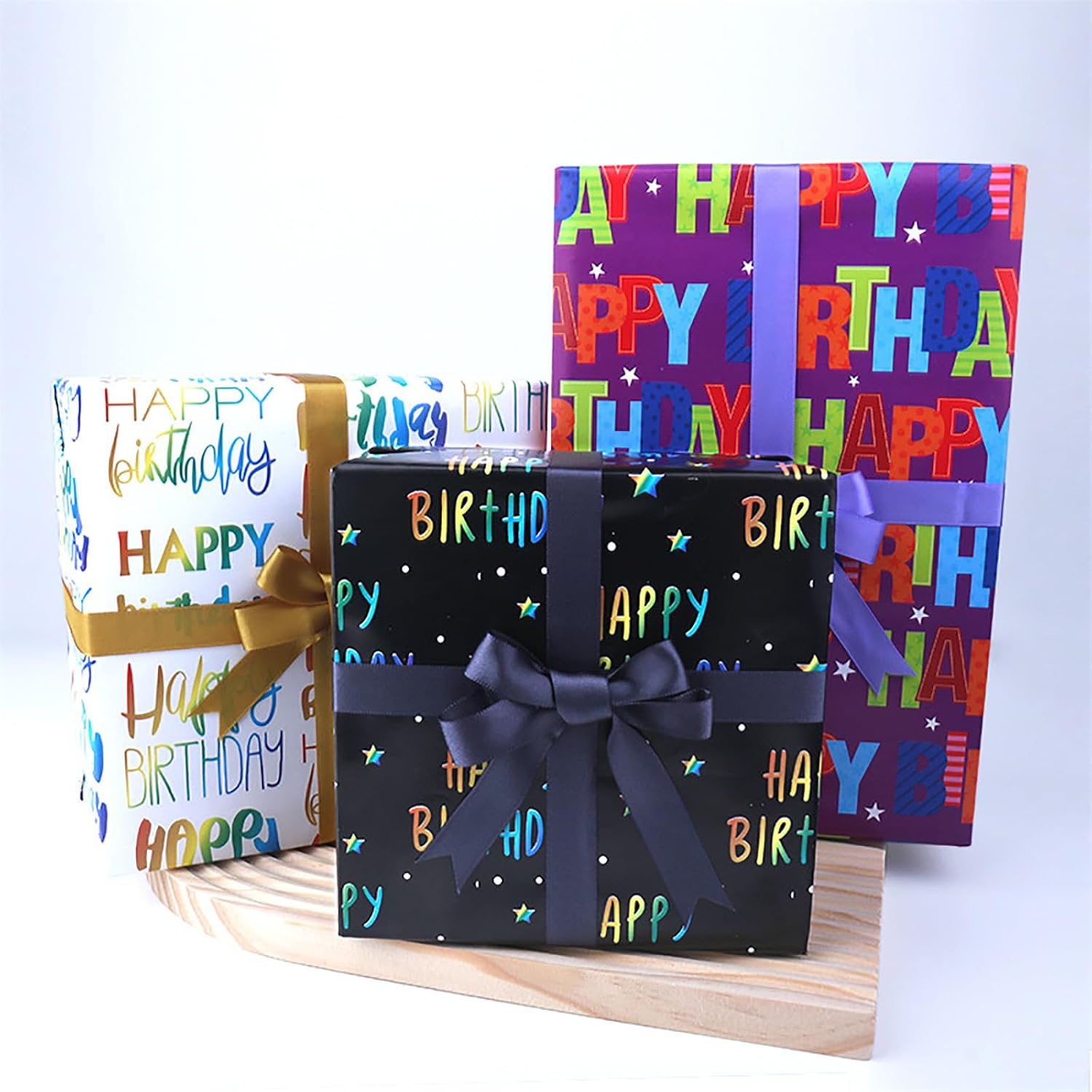 Amazon.com: Happy Birthday Wrapping Paper Elegant and Durable 80g Thick ...