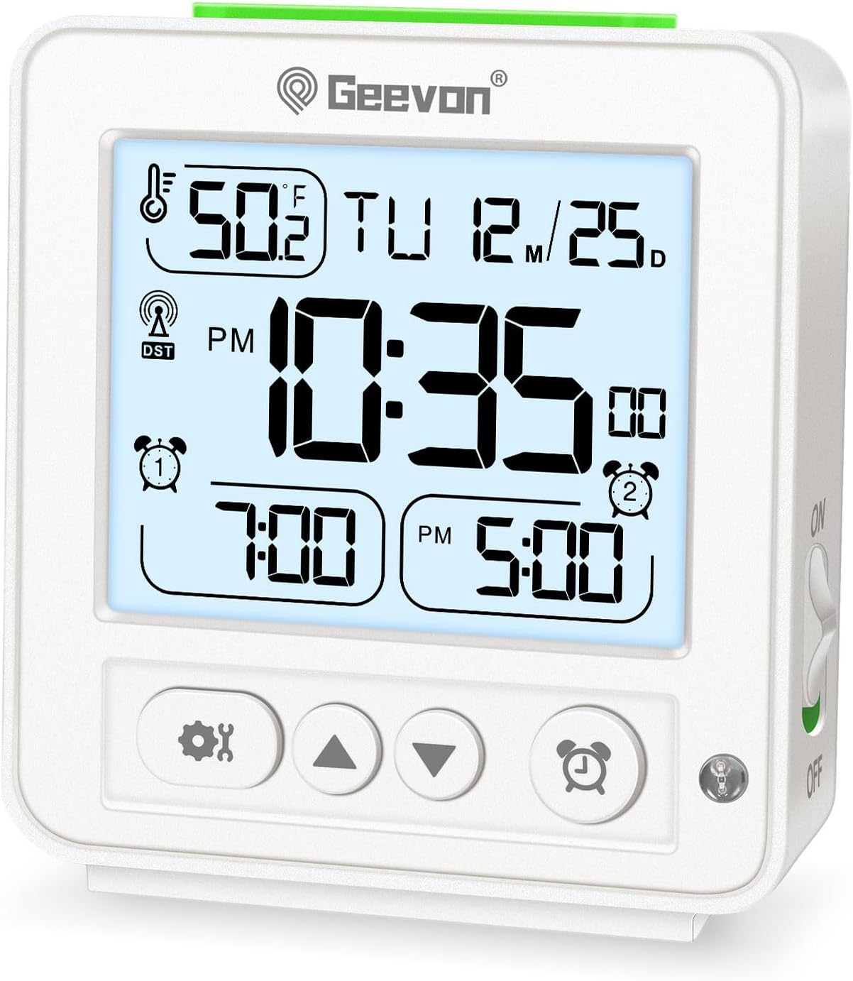 Amazon.com: Geevon Small Digital Alarm Clock for Heavy Sleepers ...