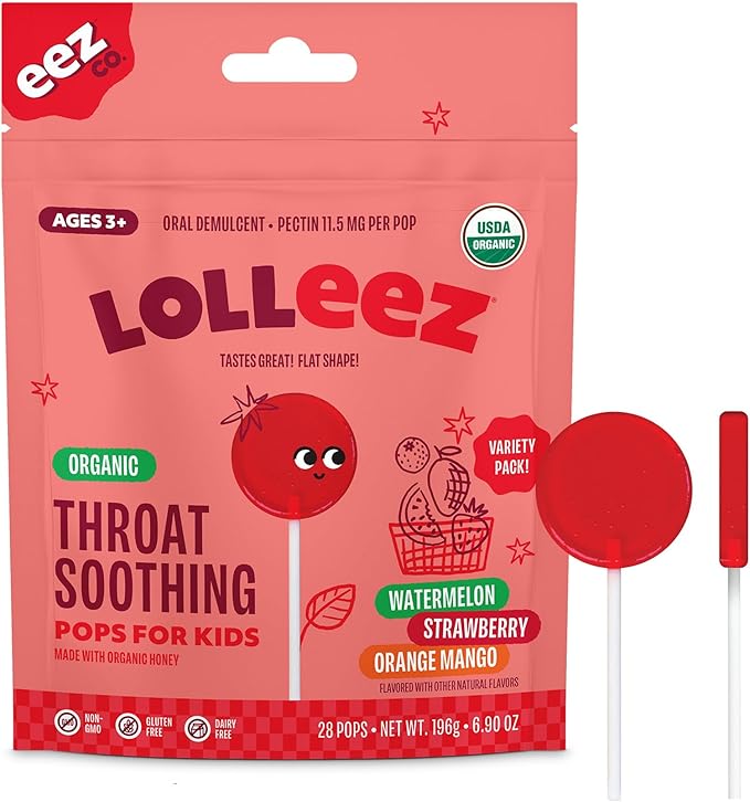 Amazon.com: Lolleez Organic Lollipops for Kids Sore Throat Relief ...