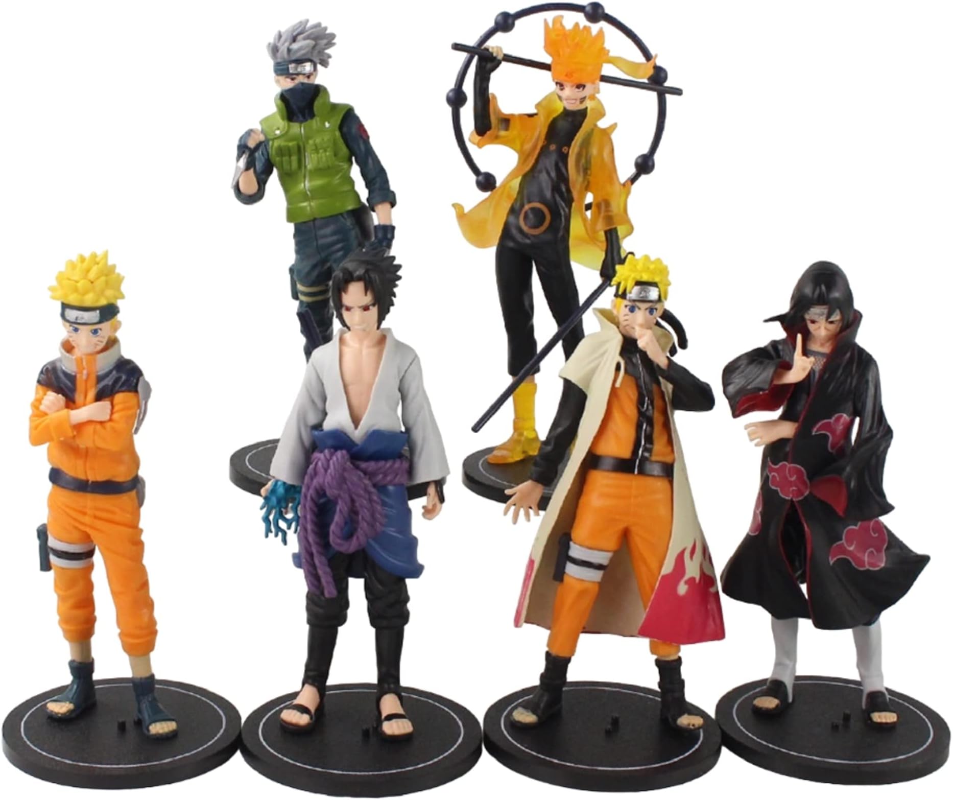 Buy AUGEN Naruto Set of 6 H Action Figure Limited Edition for Car ...
