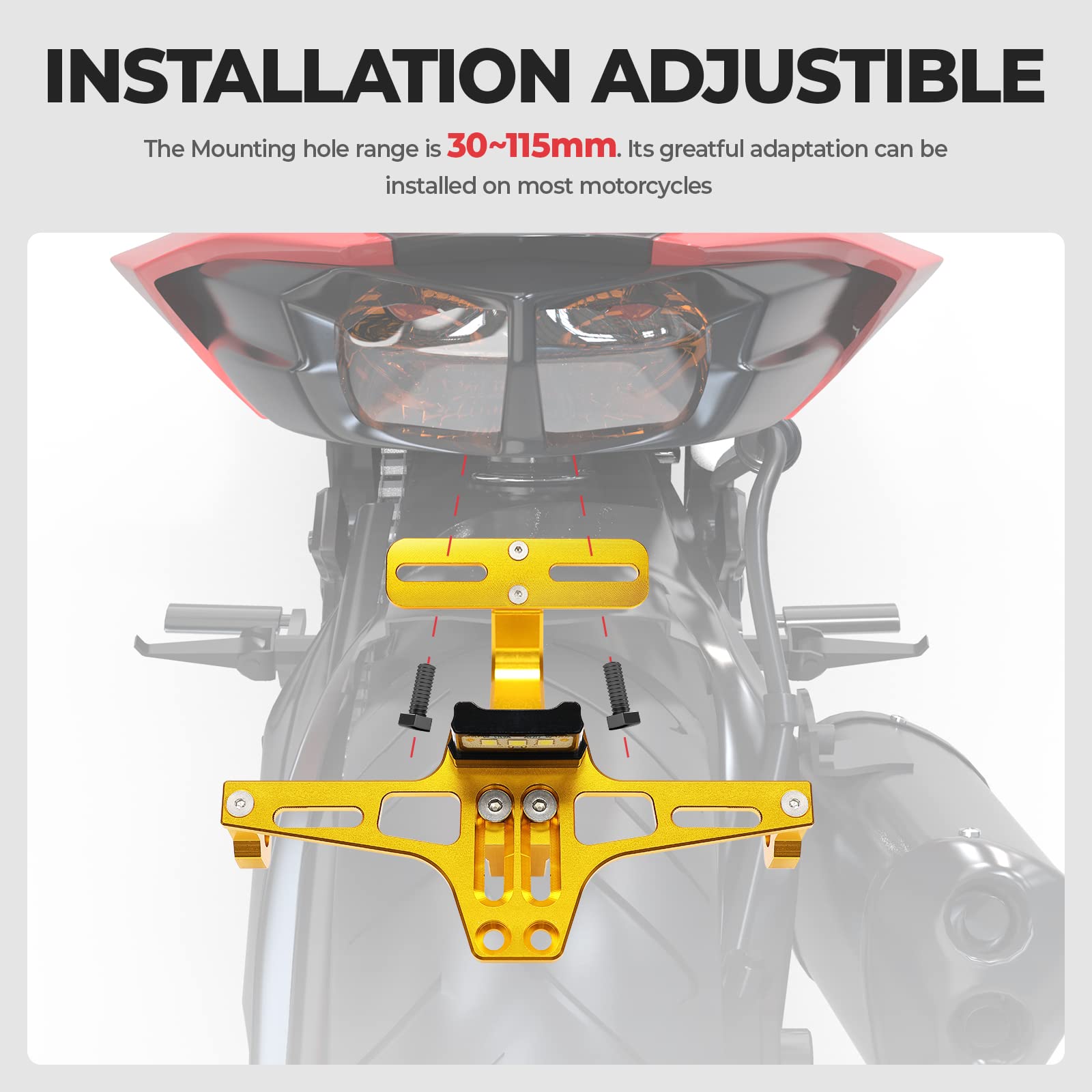 Snapklik.com : Motorcycle License Plate Bracket Fender Eliminator Kit ...