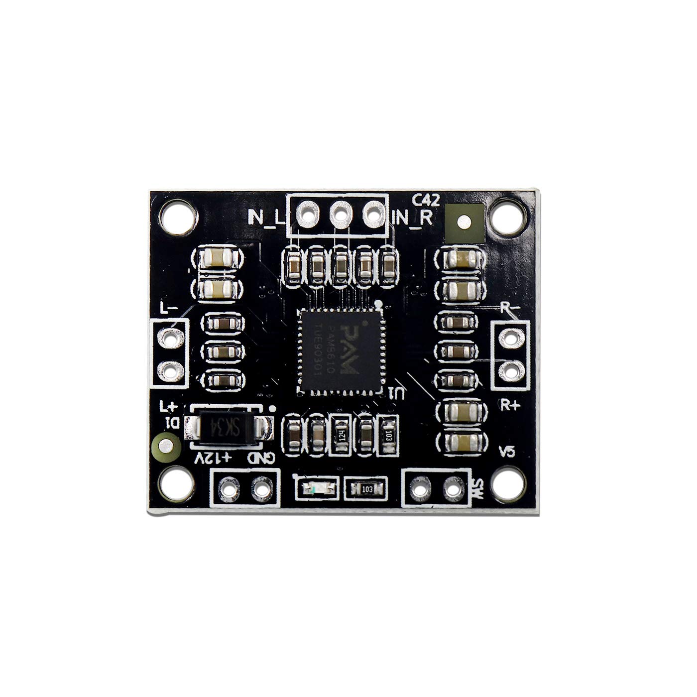 Amazon.com: Electronic Spices Pam8610 15w+15w Two Channel Audio Stereo ...