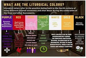 Amazon.com: SDFWETGX Liturgical Colors Guide Art Poster Catholic ...