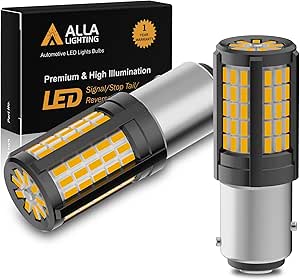 Amazon.com: Alla Lighting 4014-84 SMD BAY15D 1157 LED Bulbs, Amber ...