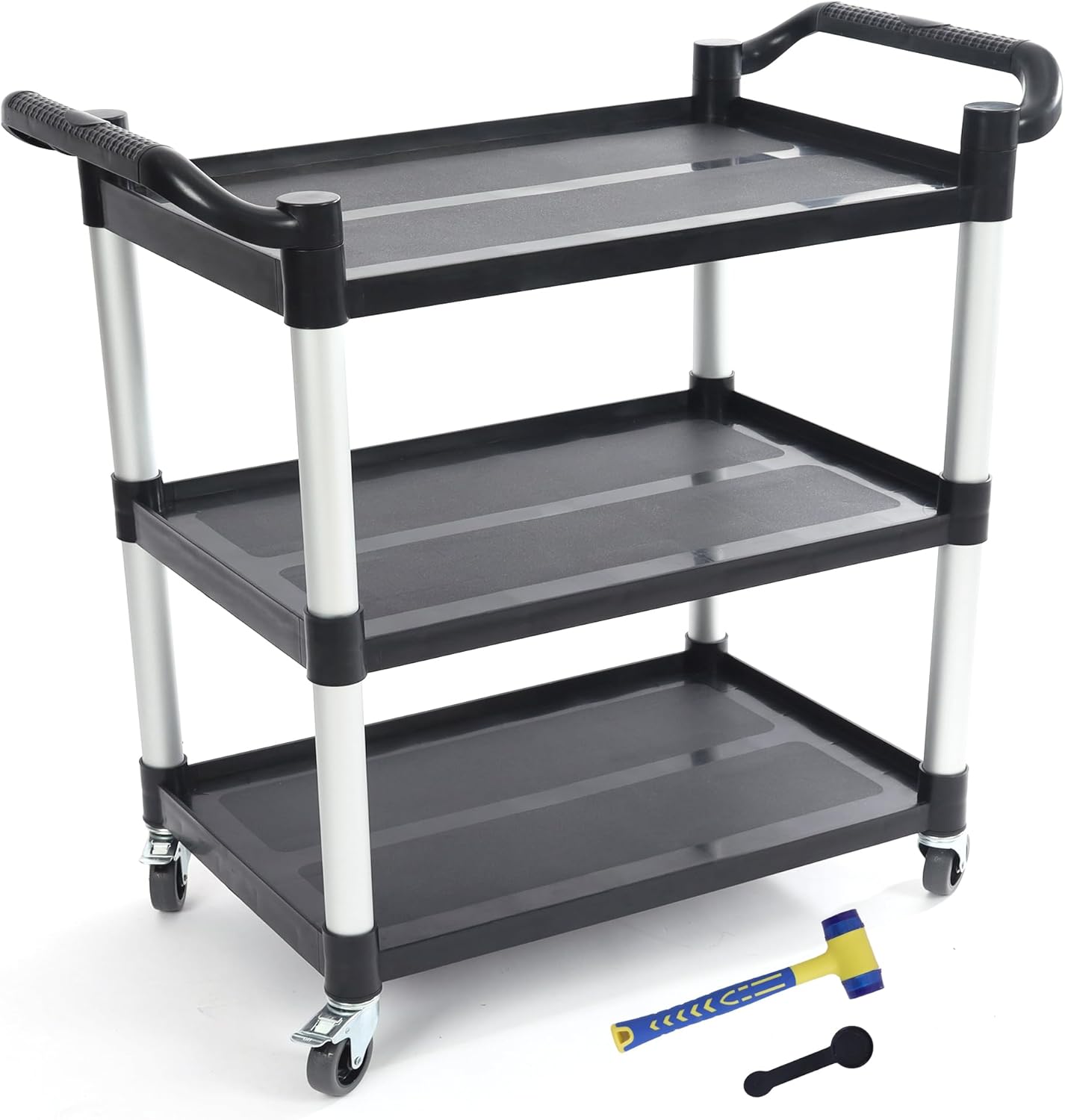 Amazon.com: Utility Carts with Wheels, CRAFTFORCE 3-Tier Food Service ...