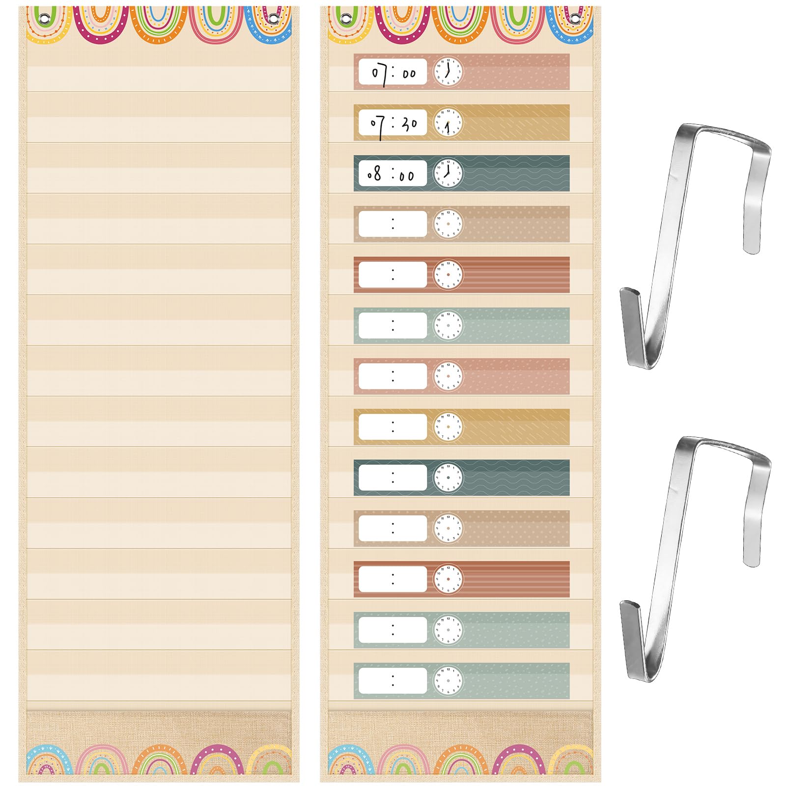 Snapklik.com : Blosssound Boho Classroom Pocket Chart Organizer Rainbow ...