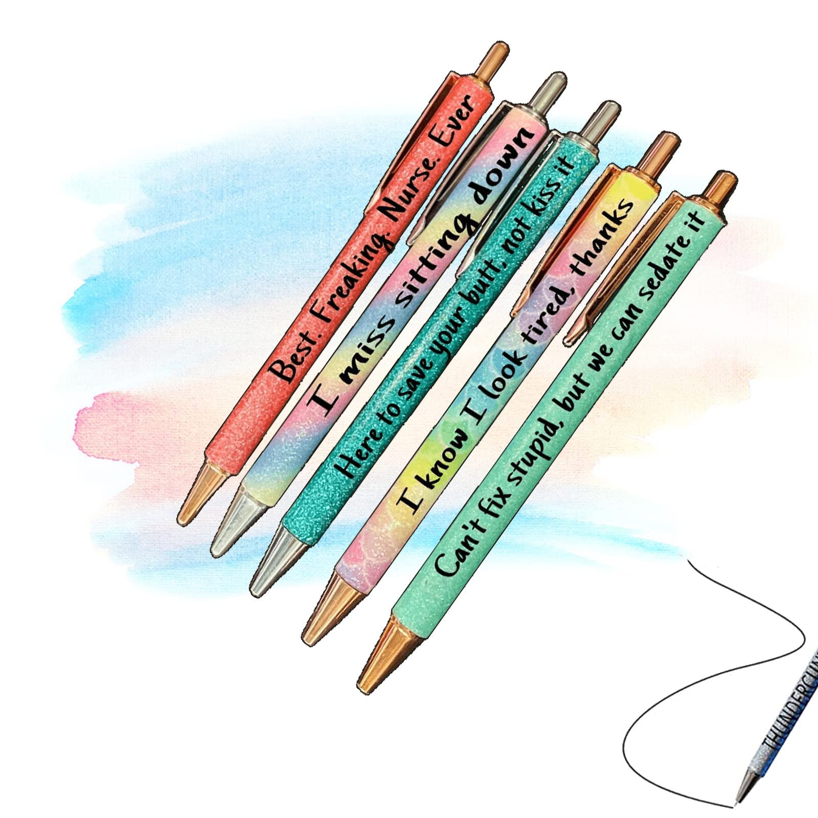 7pcs Swear Word Pens 11pcs Funny Set Daily Pen 11 pcs for Colouring ...