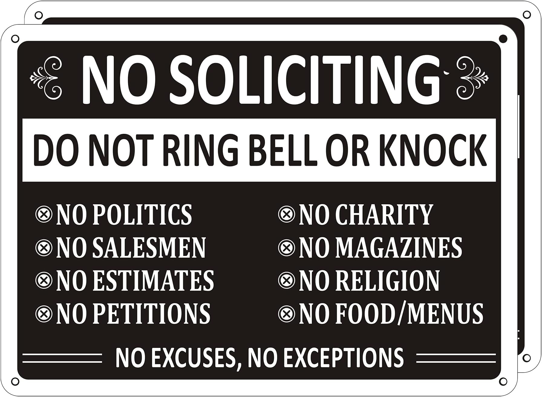 Amazon.com: No Soliciting Sign, Funny Decor for House Door Office ...