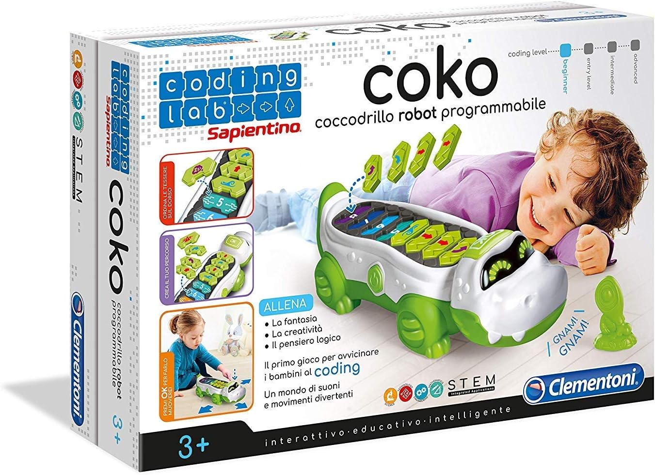 Clementoni – 12092 – Coding Lab – Coko, Programmable Crocodile – TopToy